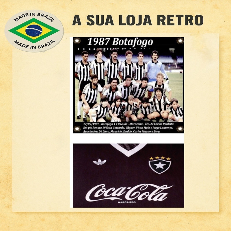 Camisa retrô Botafogo branca logo coca cola 1991
