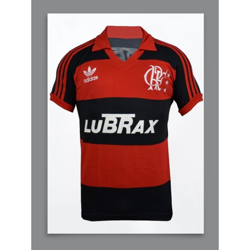 Camisa retrô Flamengo Lubrax Tradicional - Loja Camisas de Futebol Retrô