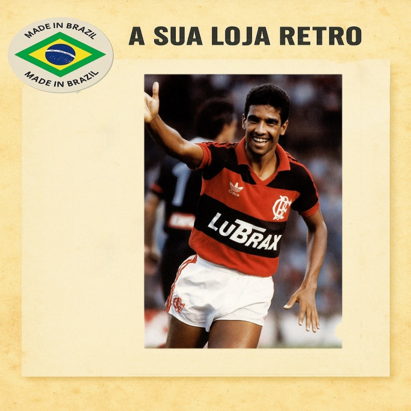 Camisa retrô Flamengo Lubrax Tradicional - Loja Camisas de Futebol Retrô